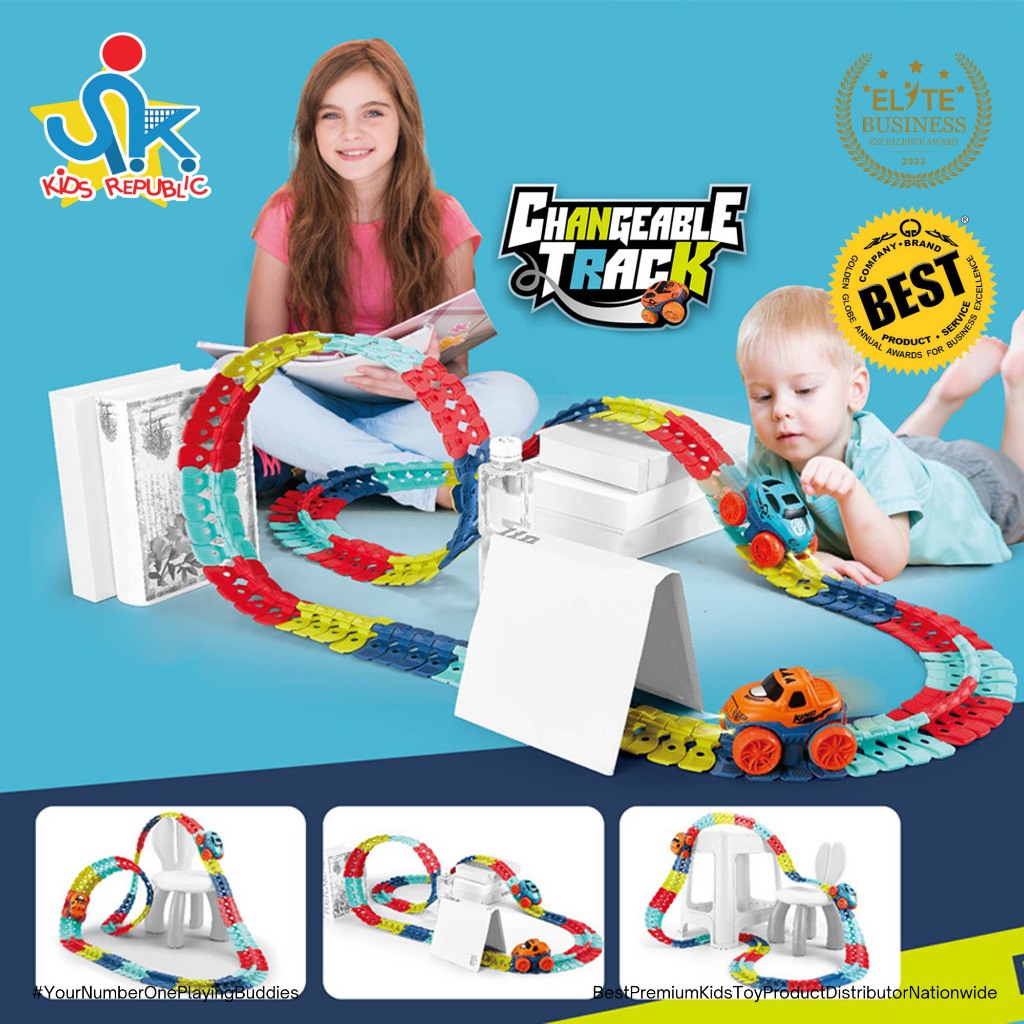 Changeable Track Race Car Flexible Assembled Rail Racing Track | Shopee ...