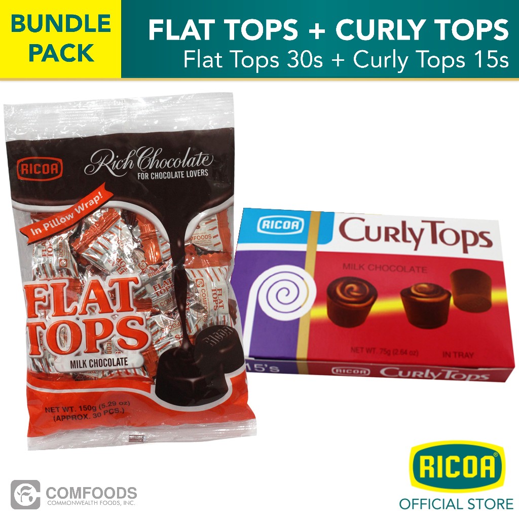 RICOA Chocolate Bundle - Flat Tops 30s + Curly Tops 15s | Shopee Malaysia