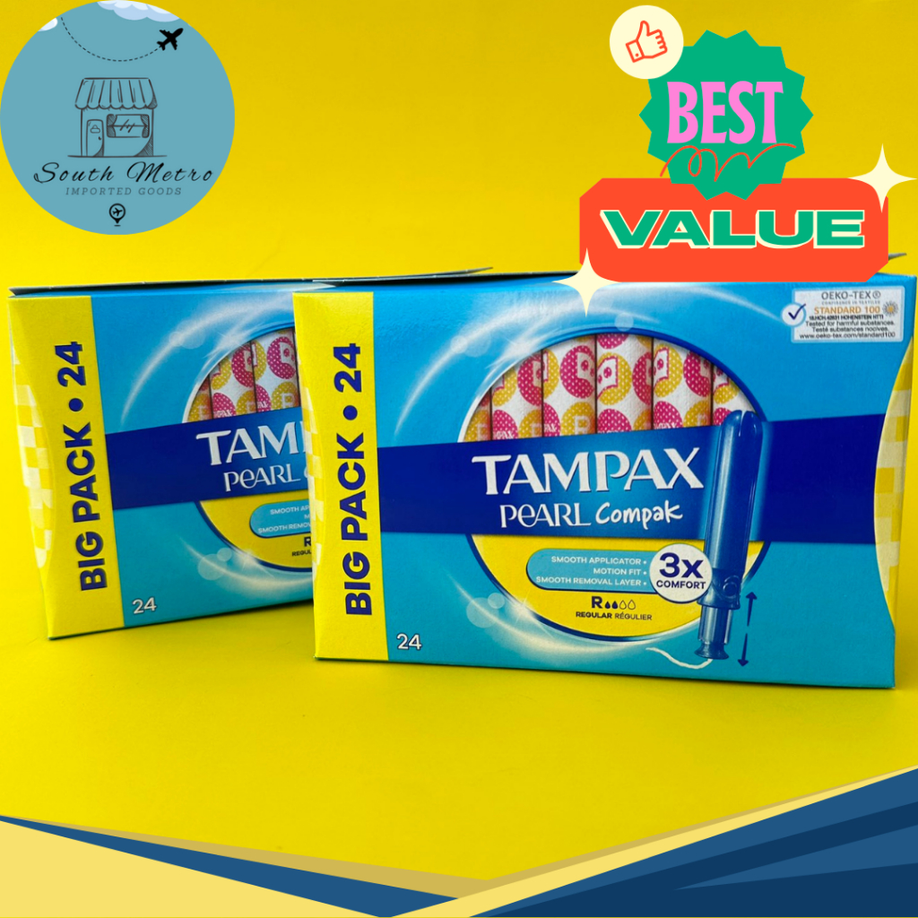 Tampax Pearl Compak Super/Regular 24PCS | Shopee Malaysia