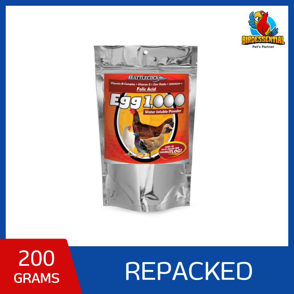Battlecock Egg 1000 (200g) repacked Water Soluble Vitamins | Shopee ...