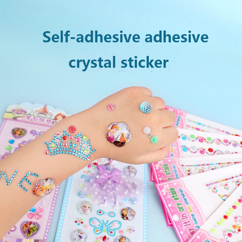 Aisha Princess cartoon sticker Ice and Snow Qiyuan Crystal 3D Sticker ...