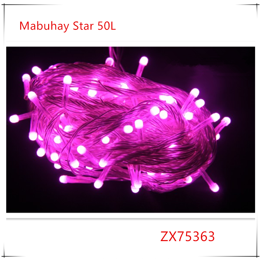 Mabuhay Star Christmas Light 50L 9V 4m Super Bright Roundhead LED Party ...