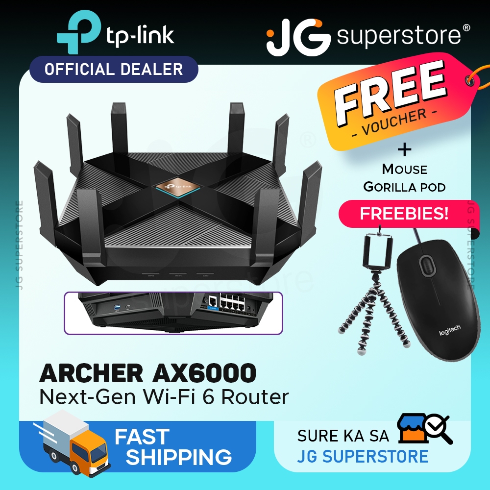 TP-Link Archer AX6000 Dual Band Next-Gen MU-MIMO Wi-Fi 6 Router with 2 ...