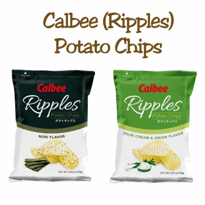 Jack 'n Jill Calbee Ripples Potato Chips in Nori and Sour Cream & Onion ...