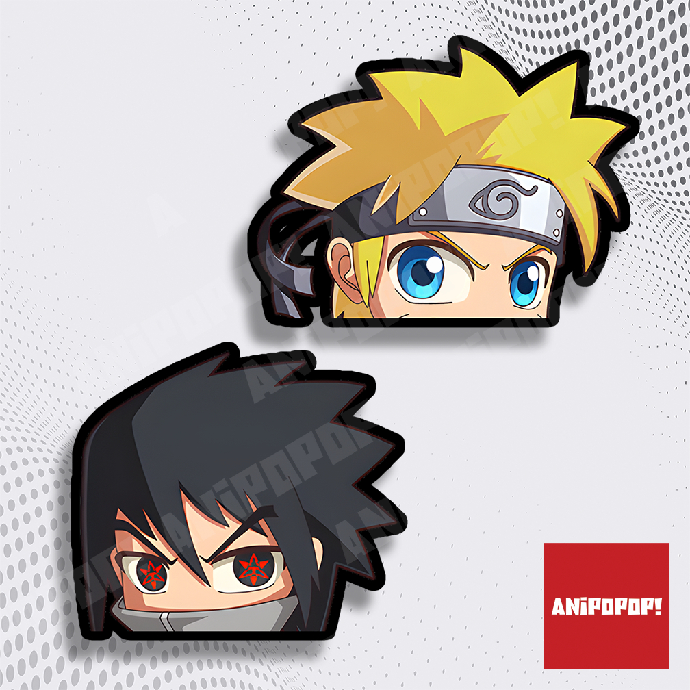 Naruto Waterproof Anime Chibi Peeker Stickers for Aquaflask tumblers ...