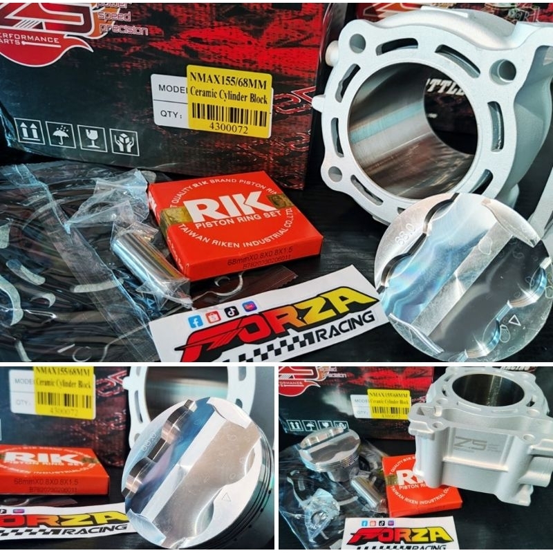 PITSBIKE AEROX NMAX 68MM CHROME BORE CERAMIC BLOCK Z5 Borekit Nmax155 ...
