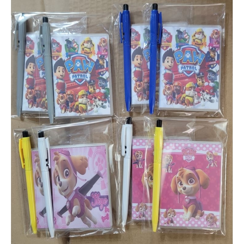 PAW PATROL / SONIC THE HEDGEHOG THEMED MINI NOTEBOOK WITH PEN | Shopee ...