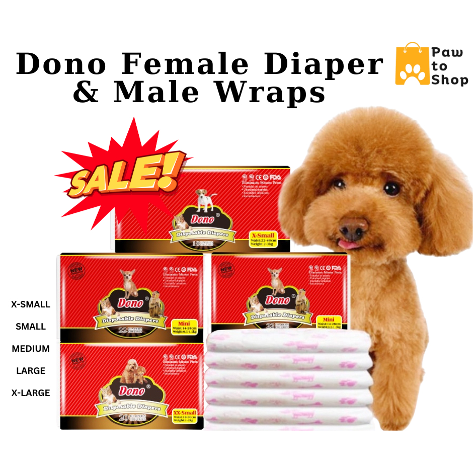 Dono Dog Diaper, Female diaper (with FREE pet wipes) | Shopee Malaysia