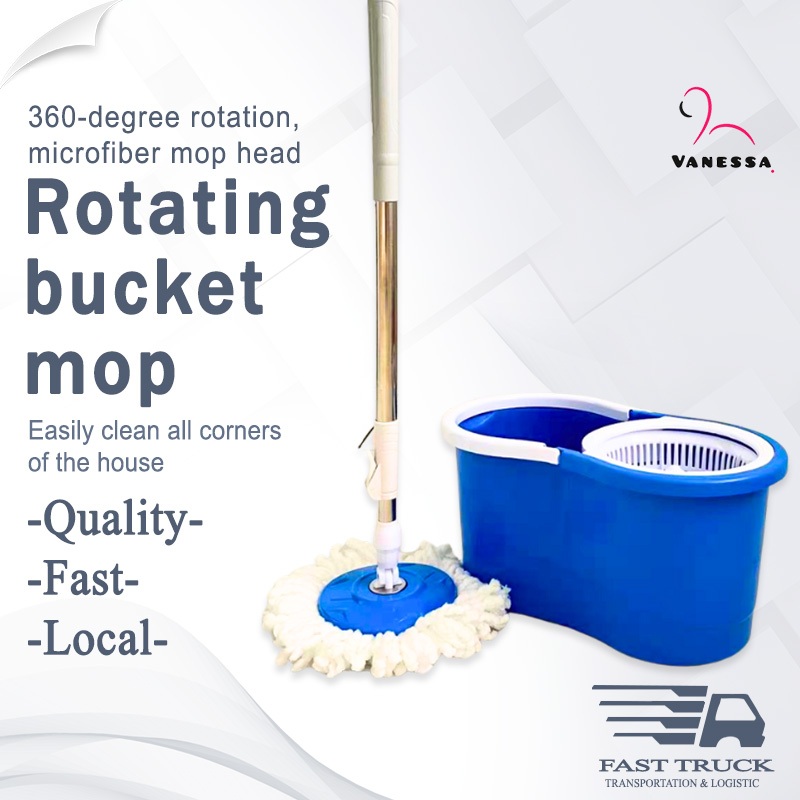 Mop With Spinner and Bucket Magic Mop 360 Easy Rotating Map Floor Mop ...