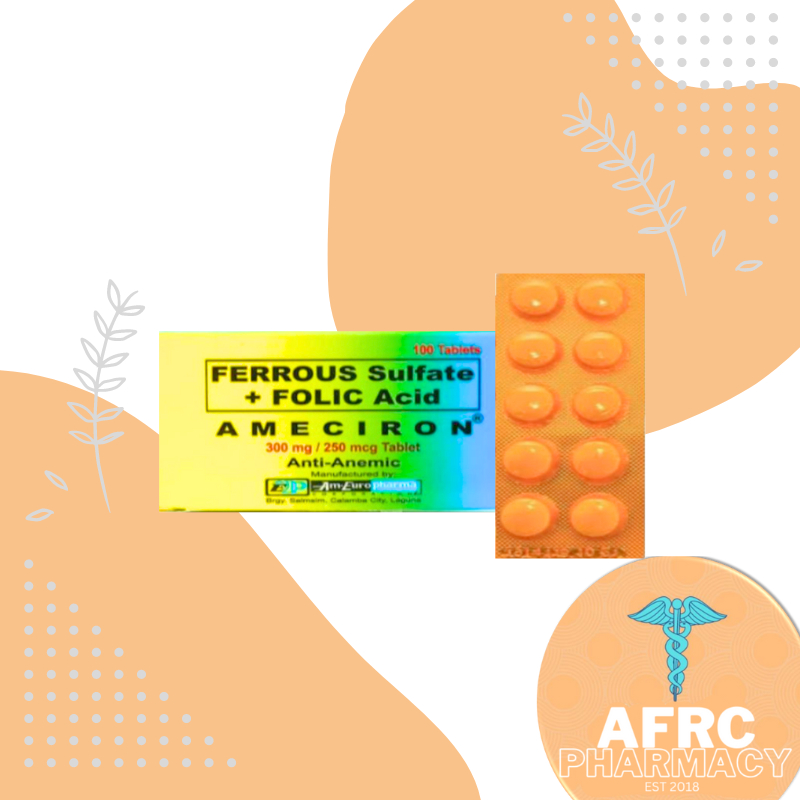 Ameciron Tablet Iron Plus Folic Acid 100 Pieces | Shopee Malaysia