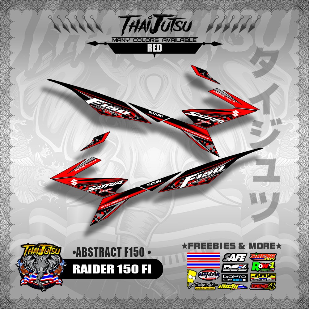 RAIDER 150 FI DECALS ( ABSTRACT F150 )【ThaijutsuStickers】 | Shopee Malaysia