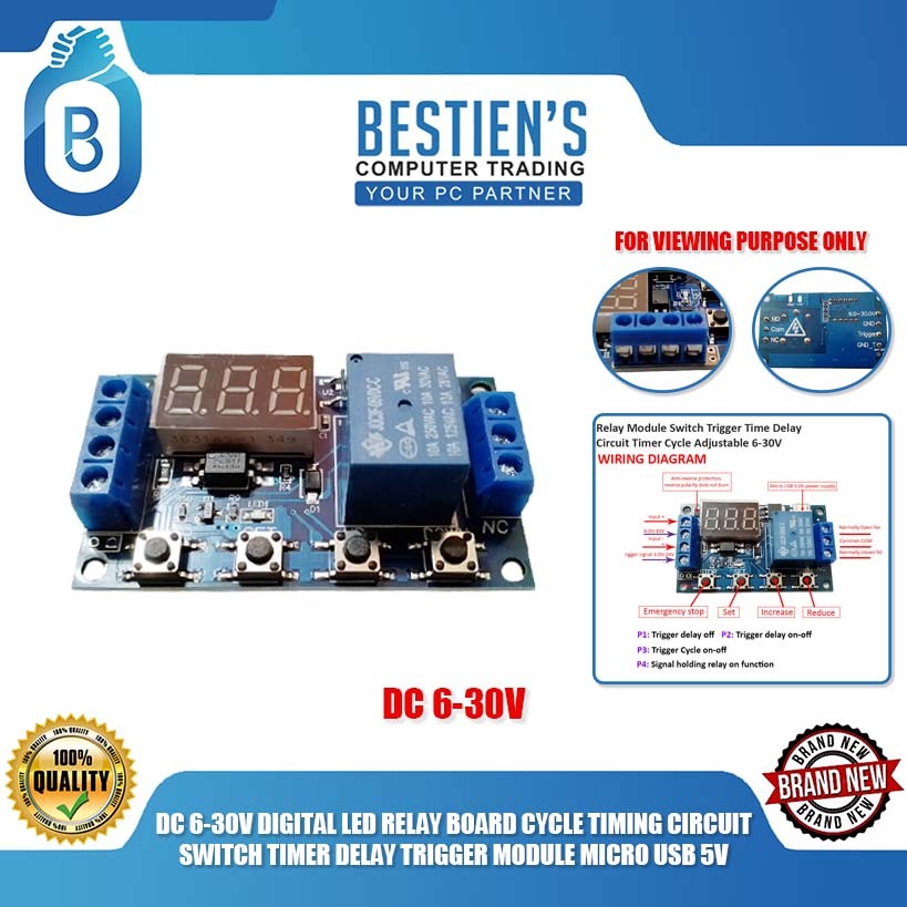 DC 6-30V DIGITAL LED RELAY BOARD CYCLE TIMING CIRCUIT SWITCH TIMER DELAY TRIGGER MODULE MICRO ...