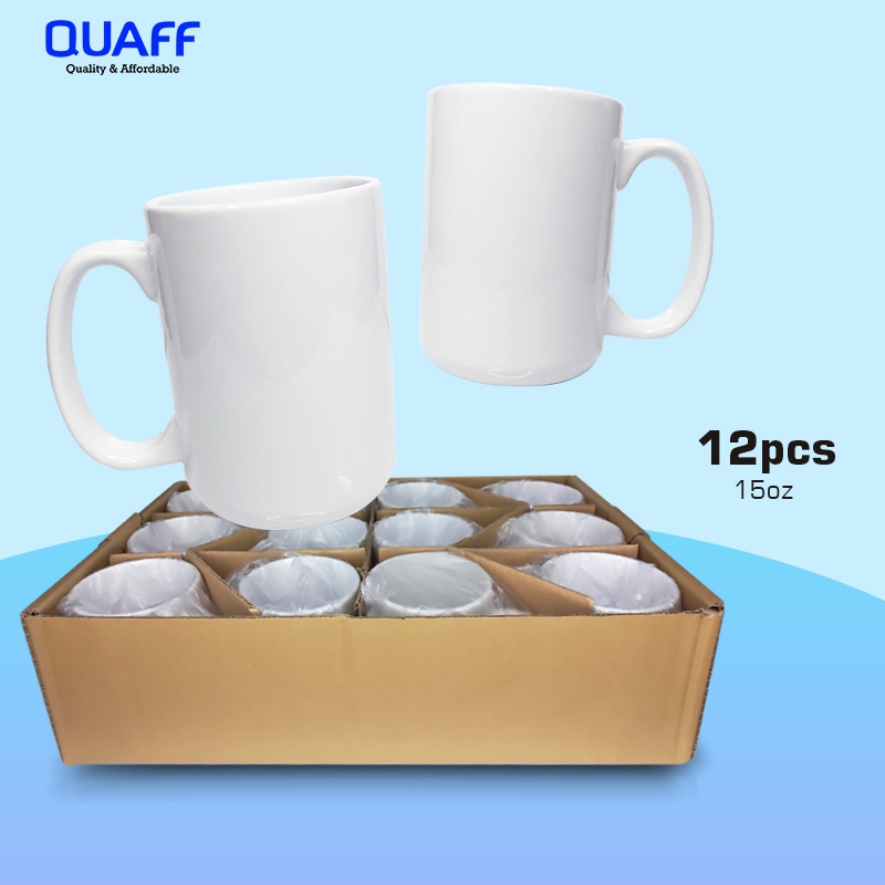 QUAFF Big Coated White Mug 15oz (12pcs) | Shopee Malaysia