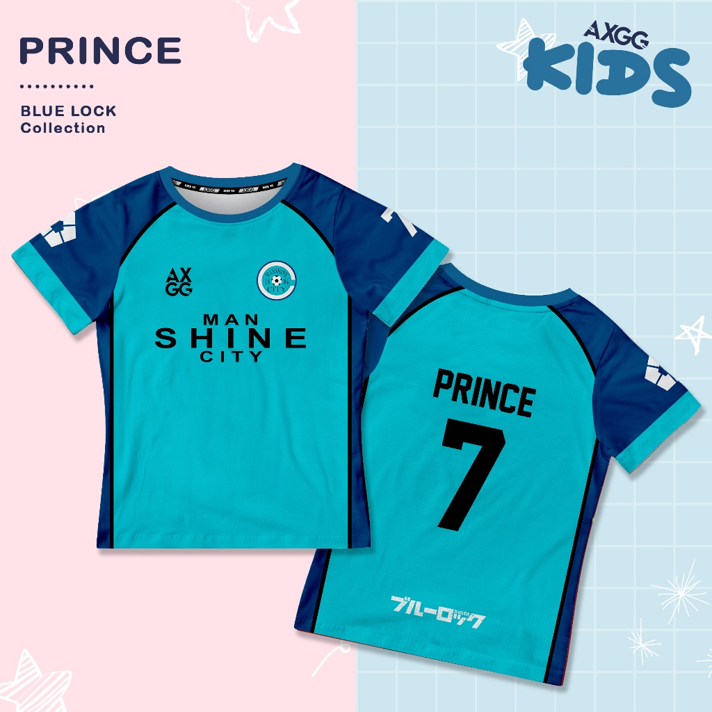 AXGG Kids " Blue Lock - Manshine City Blue " Anime Unisex Shirt for ...
