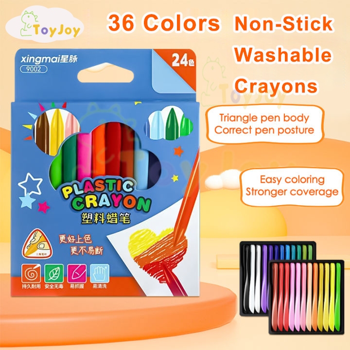 12/24/36 Colors Crayons Painting Safe Non-Toxic Not Dirty Hand Drawing ...