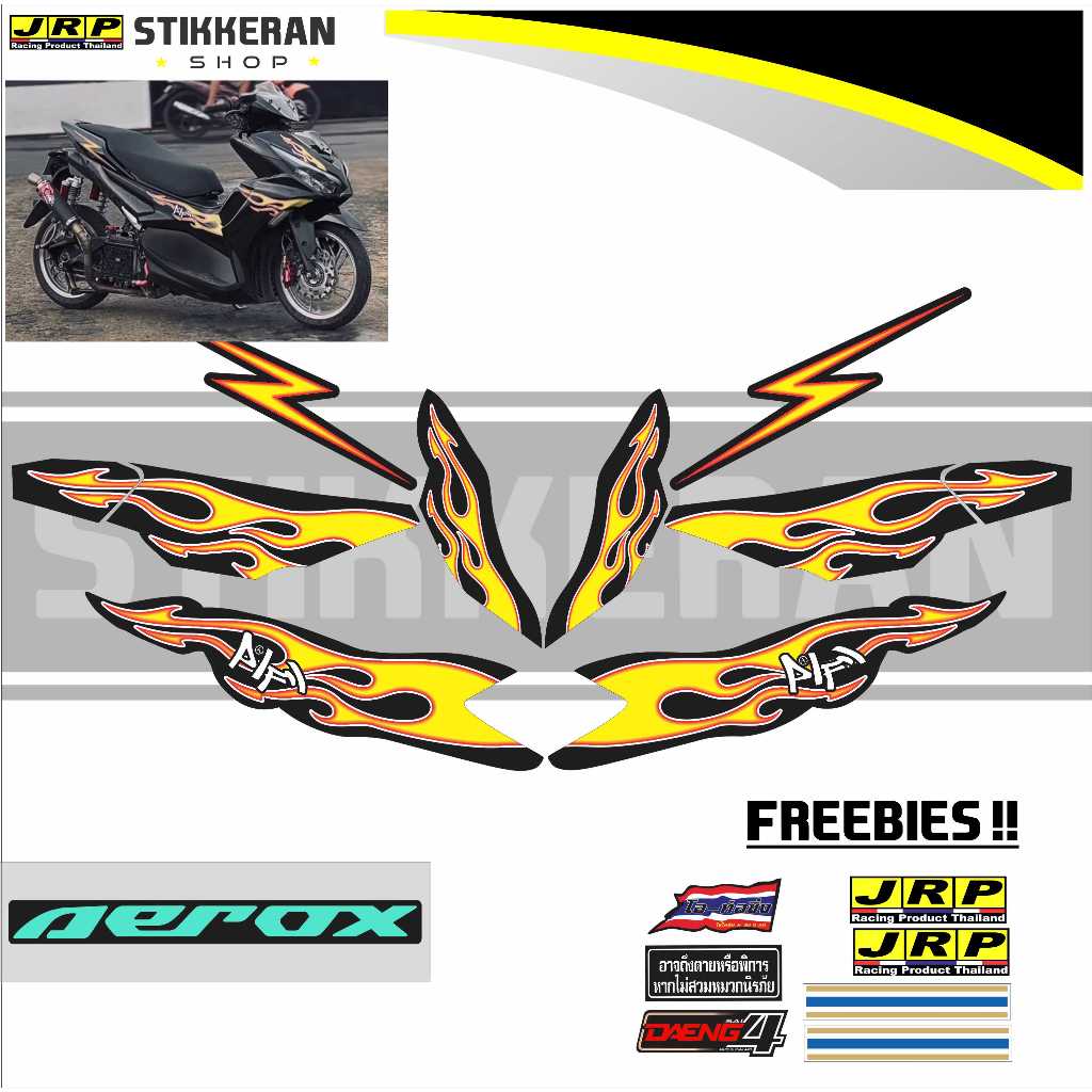 AEROX V2 NVX FIRE DECALS | Shopee Malaysia
