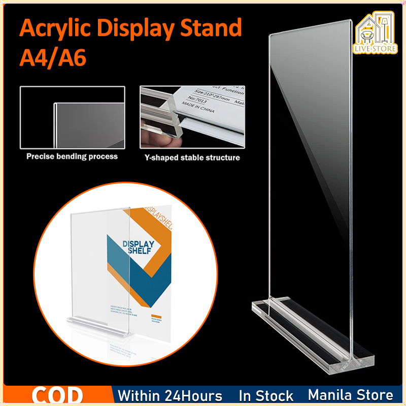Double Sided Menu Display Stand Desktop Poster Picture Frames Acrylic ...