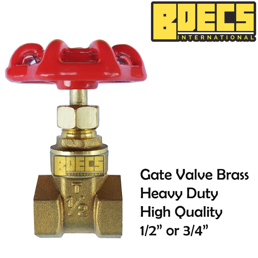 Sunrise Gate Valve Brass Heavy Duty Manual Thread (1pc) I bdecs ...