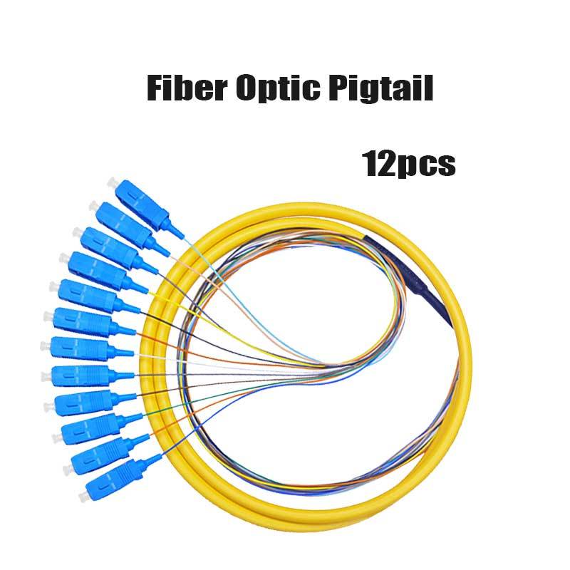 12 PCS Fiber Optic Pigtail Single Mode 1 core SC UPC Optical Fiber ...