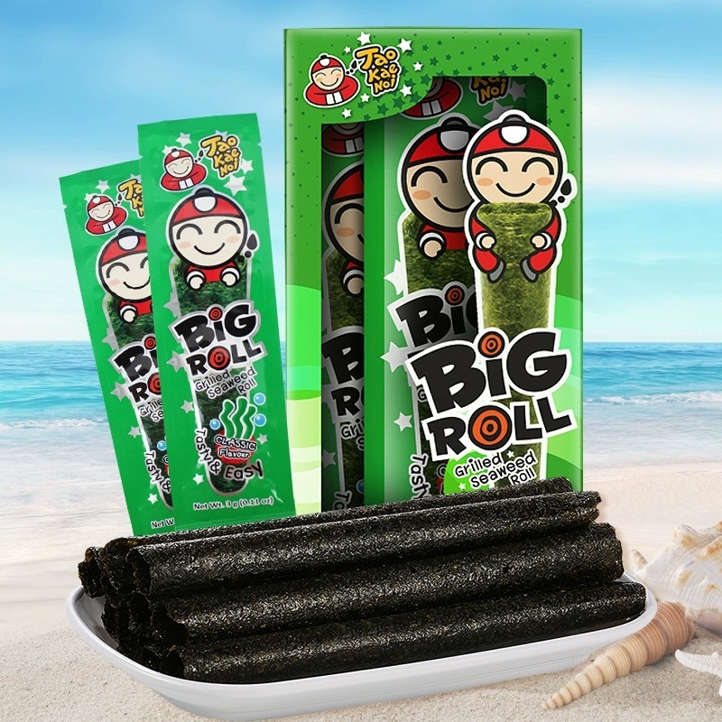 Big Roll Grilled Seaweed Roll ,Product of 27 grams per box,9 packets ...