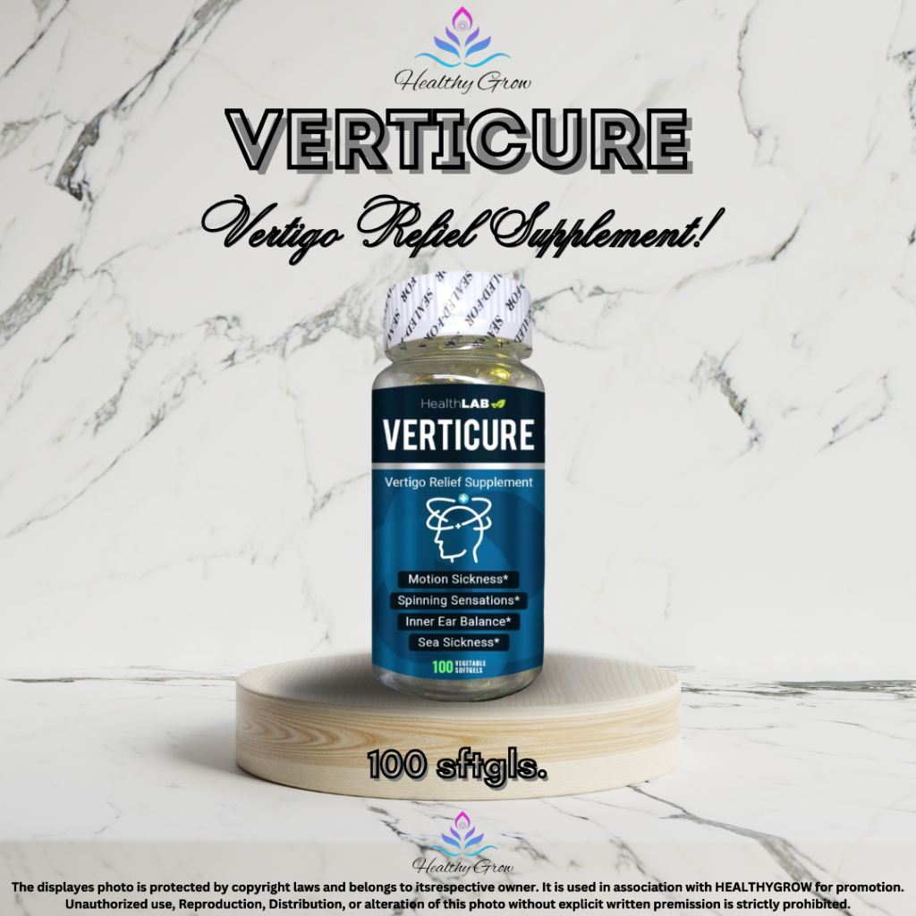 HEALTHYGROW VERTICURE | 100 Softgels | Treatment fo Vertigo | Migraine ...
