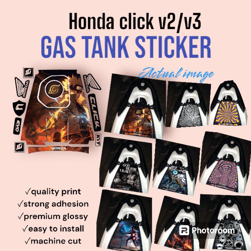 HONDA CLICK v2/v3/V4 GAS TANK STICKER Animated | Shopee Malaysia