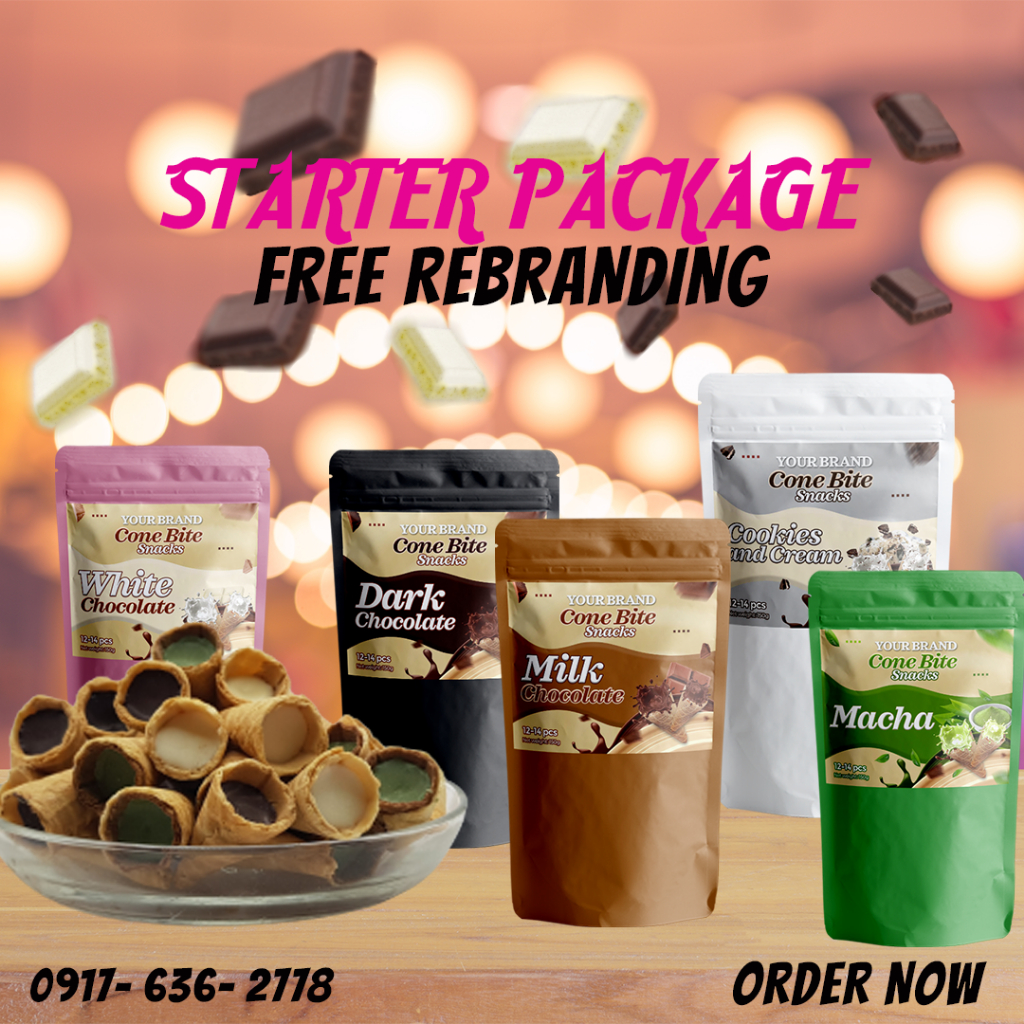 STARTER PACKAGE Choco-filled Cornetto cone tip inspired sweet desssert ...