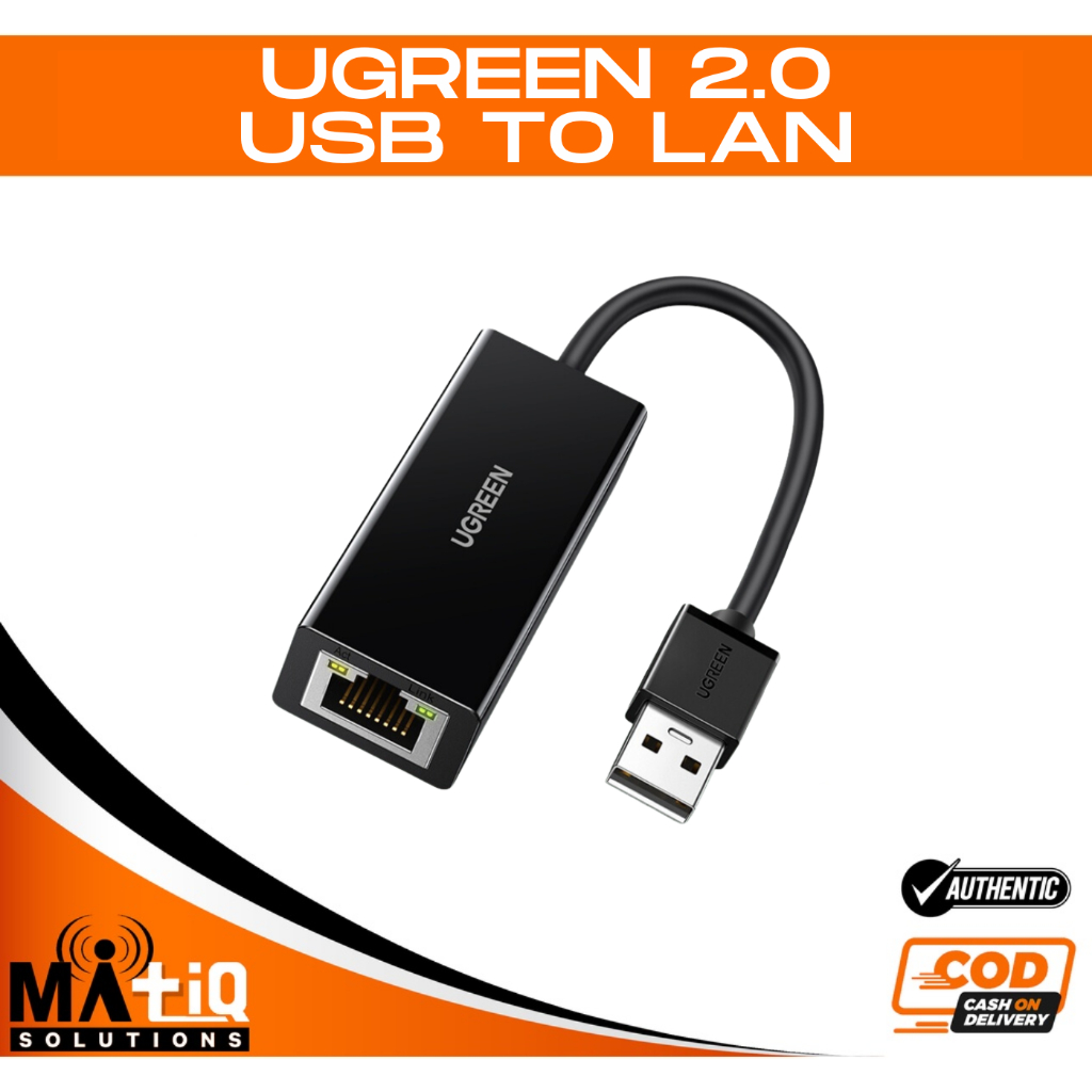 UGREEN USB 2.0 to 10/100 Network Adapter Ethernet Adapter USB to RJ45 ...