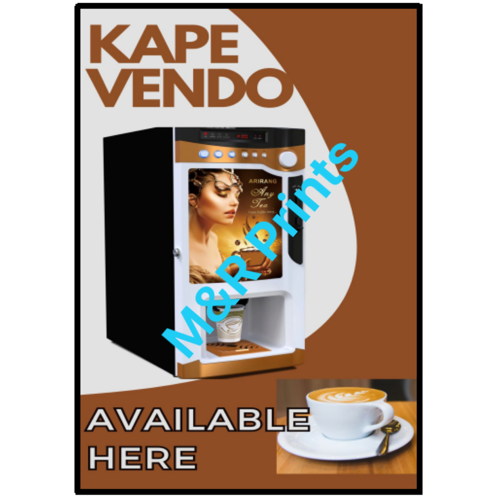 KAPE VENDO SIGNAGE (LAMINATED/PVC) | Shopee Malaysia