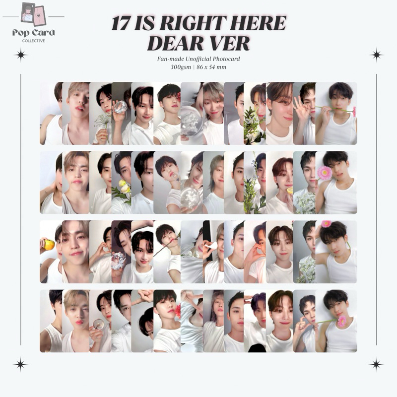 SEVENTEEN BEST ALBUM '17 IS RIGHT HERE' (DEAR Ver) Fan-made Unofficial Photocard | Shopee Malaysia