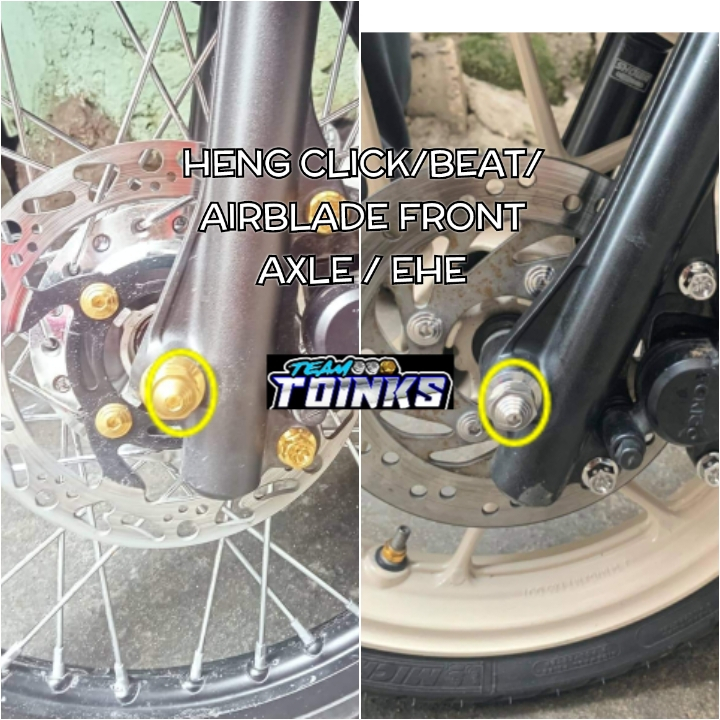 HENG FRONT AXLE / EHE FOR HONDA CLICK V1/V2/V3 / AIRBLADE / GENIO ...