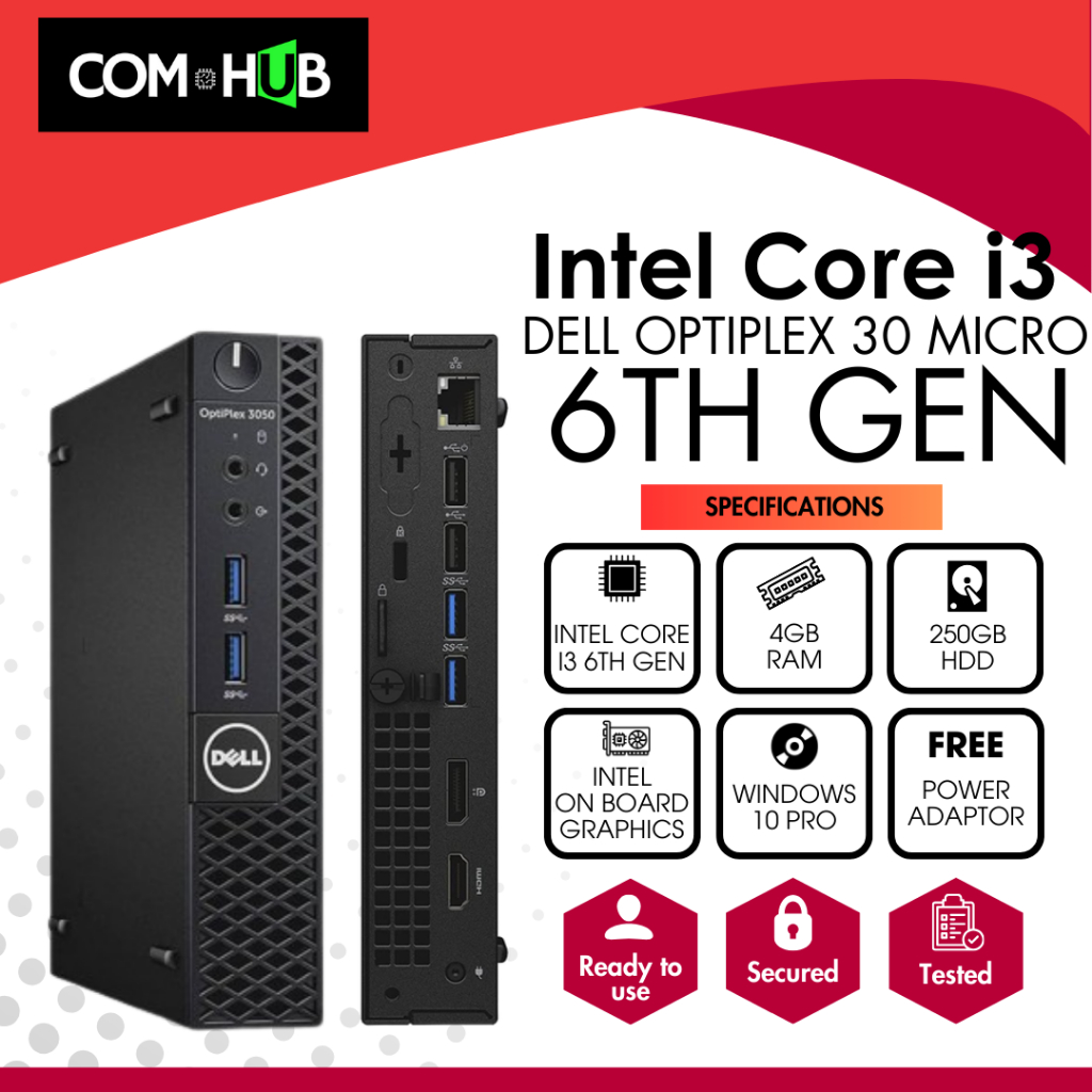 Com Hub PC | Intel Core i3 6th Gen 4GB RAM DDR3 250GB HDD Dell Optiplex ...