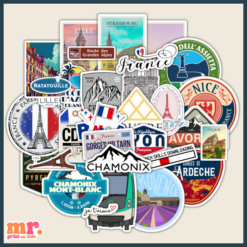 25 PCS| FRANCE VOL 1 STICKERS FRENCH WATERPROOF STICKERS FOR TUMBLER ...