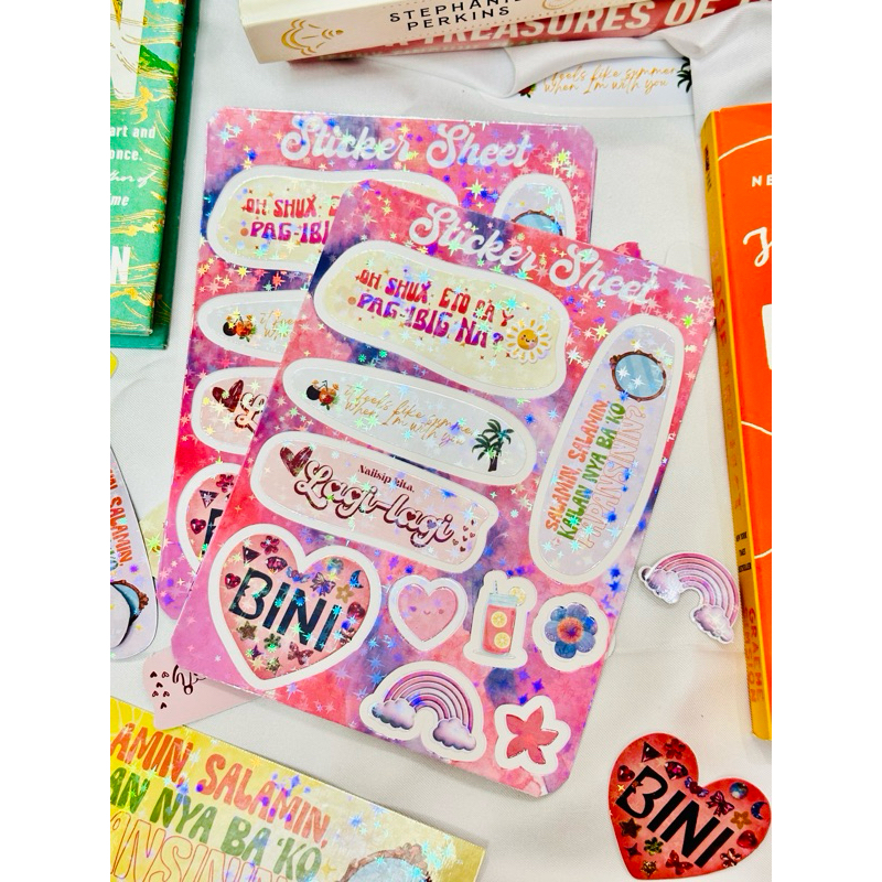 BINI STICKER SHEET SPARKLING STARS LAMINATED | Shopee Malaysia
