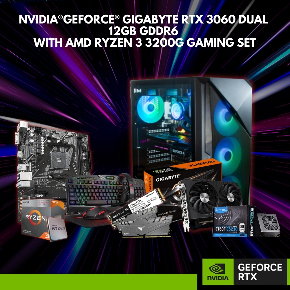 NVIDIA GeForce Gaming PC: NVIDIA GIGABYTE GeForce RTX3060 12GB w/ AMD ...