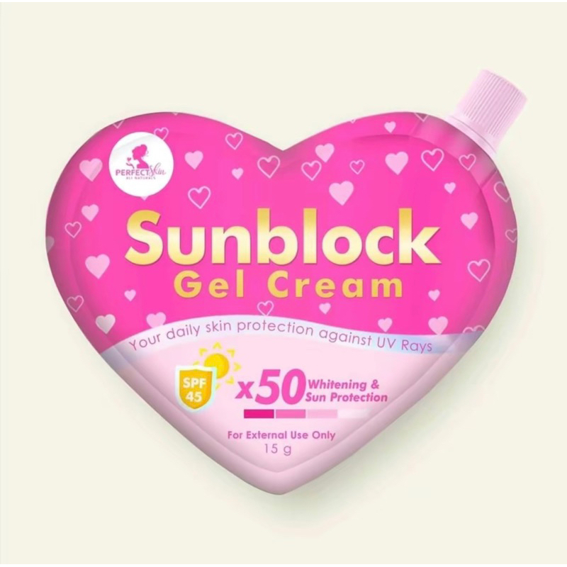 PERFECT SKIN Sunblock Gel Cream Spf50 15grams Sunscreen | Shopee Malaysia
