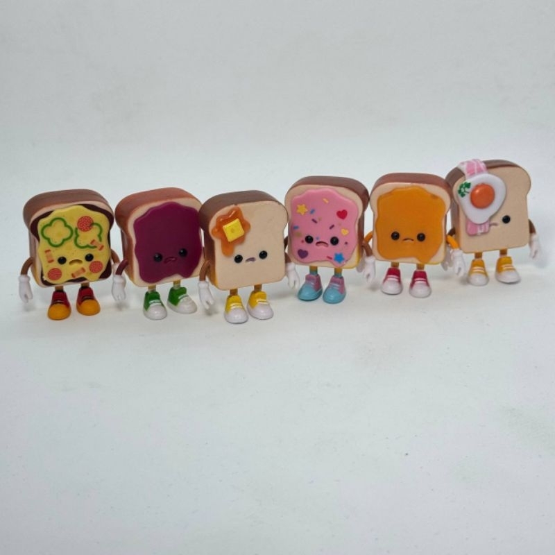 Toast Bread Boy Bandai Qualia Muuktoy Cute Set of 6 Figurines Gacha ...