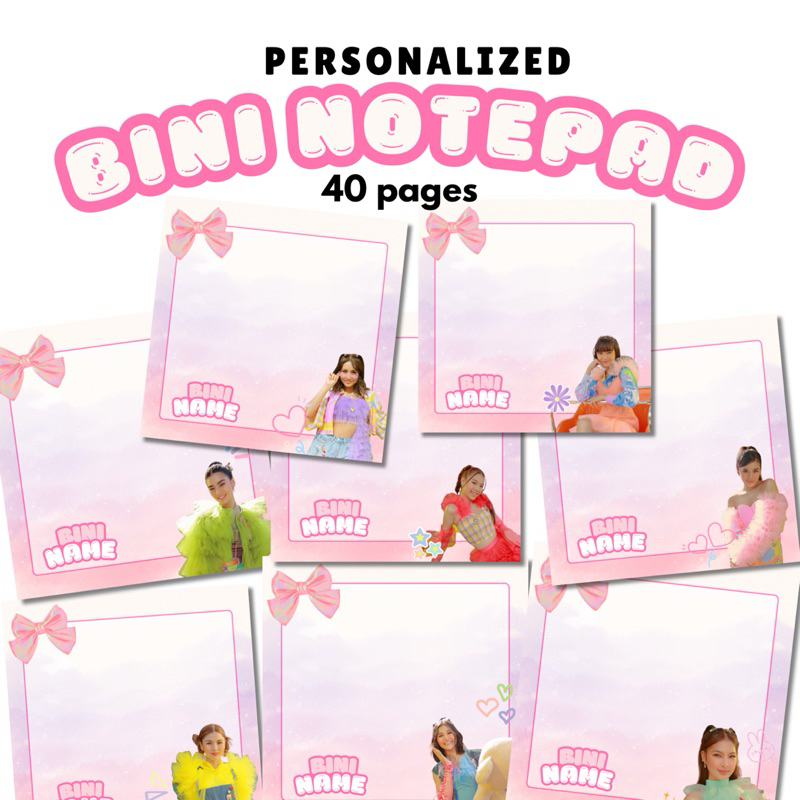 BINI PPop Personalized Notepad 40pages Bloom Notepad | Shopee Malaysia