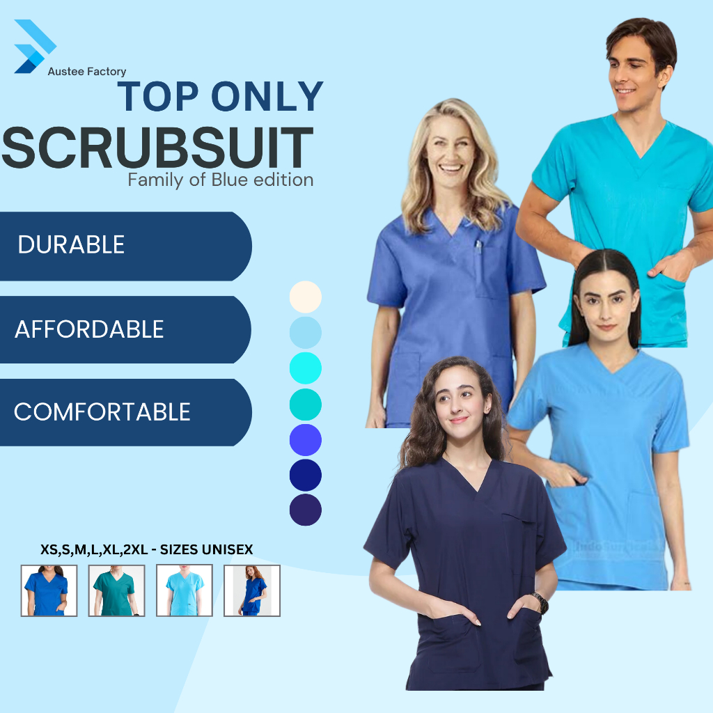 Austeen Best Premium Scrubsuit Shade Of Blue Set And Top And Scrub ...
