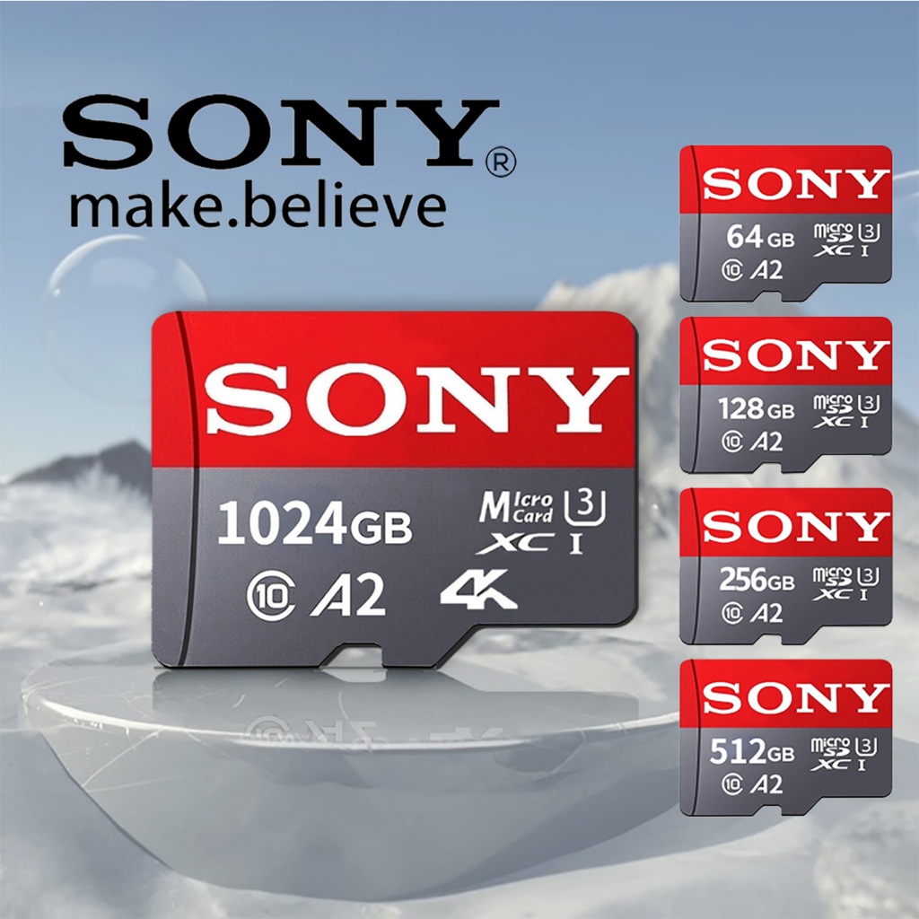 SONY Micro Crad A2 Sd Memory Card 64GB 128GB 256GB 512GB Class 10 MicroSDHC For CCTV/Phone ...