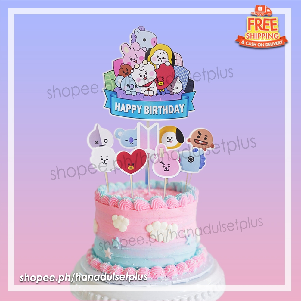 BT21 Cake Topper happy birthday ctplus | Shopee Malaysia