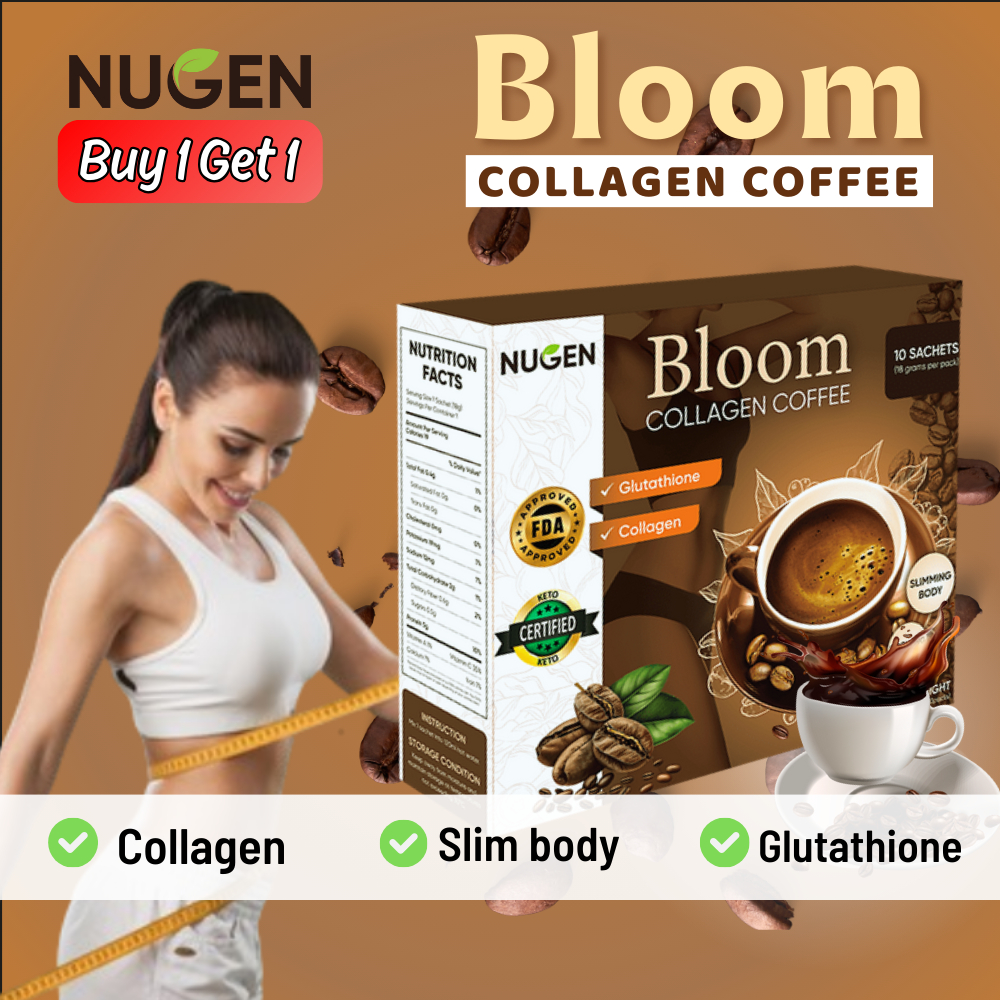 NUGEN Bloom Collagen Coffee Robusta Coffee Beans Glutathione Slimming ...