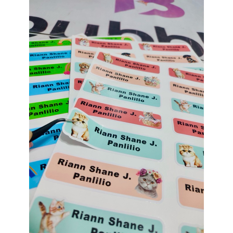 STICKER LABELS | BACK TO SCHOOL NAME&SUBJECT STICKER | WATERPROOF ...