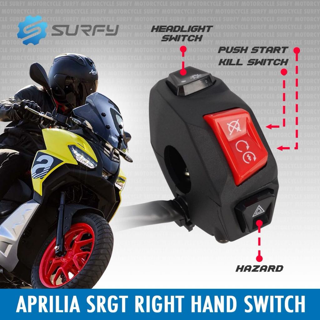 Aprilia Srgt Right Hand Switch Headlight Switch Kill Switch Push Start ...