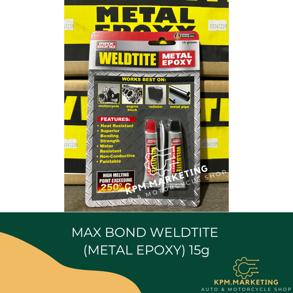 MAX BOND Weldtite Metal Epoxy 15-gram | Shopee Malaysia