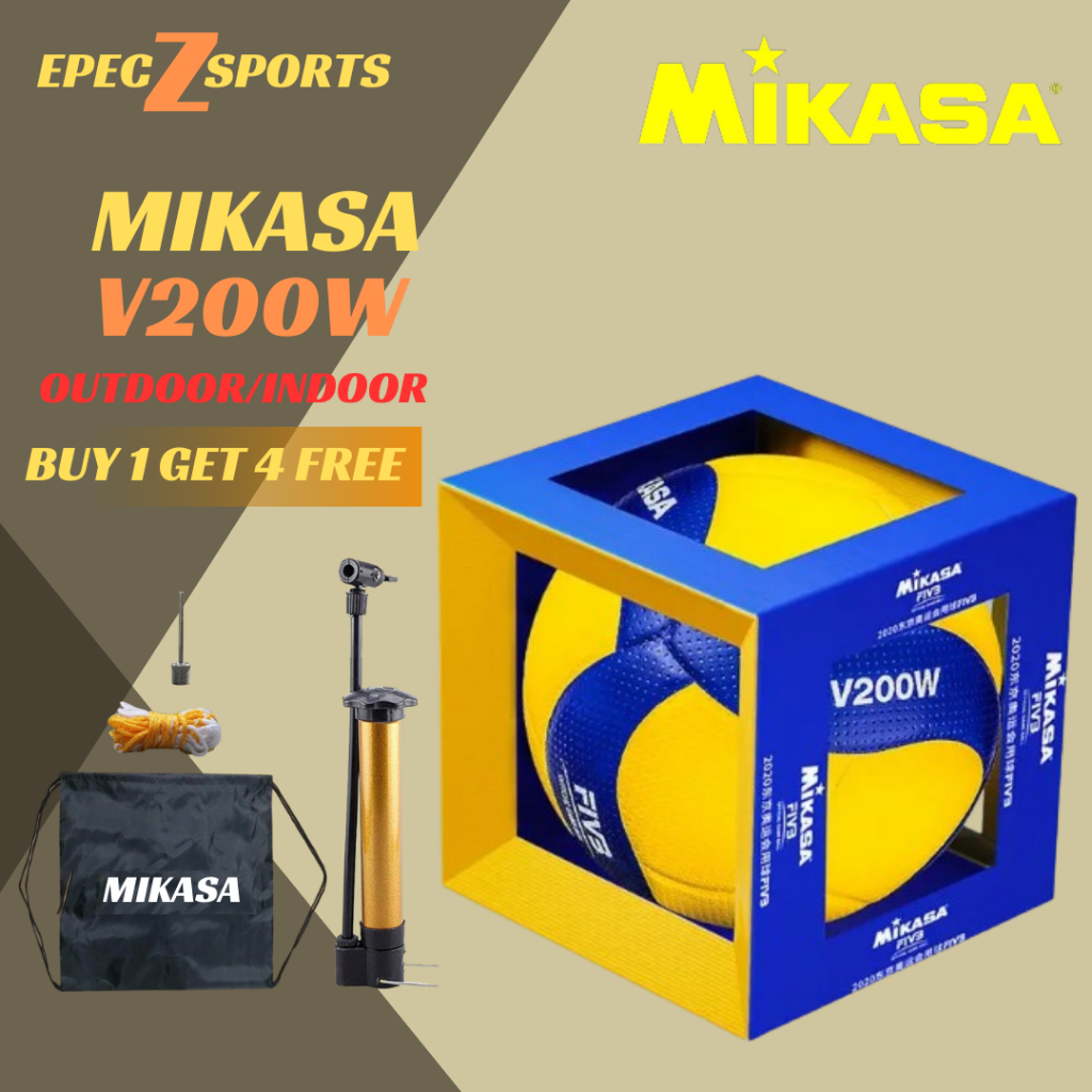 Mikasa V200W Official Size 5 Leather Volleyball Ball for Outdoor/indoor ...