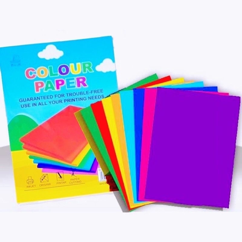A4 Colored Paper 100sheets Assorted Colors) | Shopee Malaysia