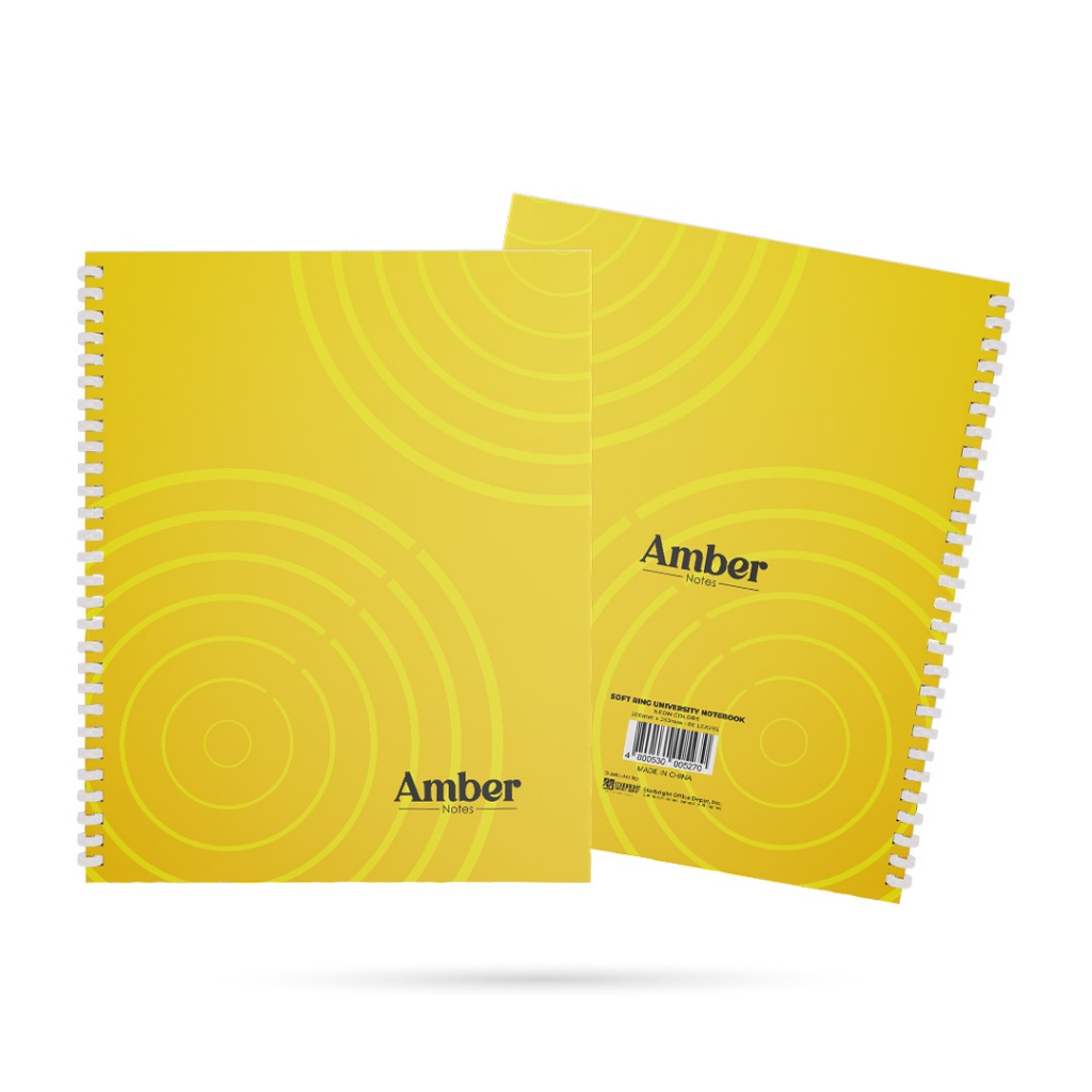 AMBER NOTES University Soft Ring Notebook Neon 20cm x 25cm | Shopee ...