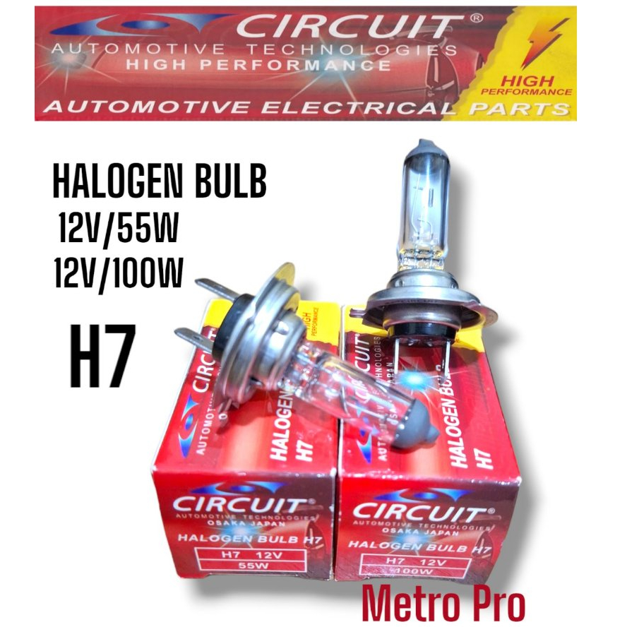 CIRCUIT HALOGEN BULB H7 12V 55W/100W 1PC | Shopee Malaysia