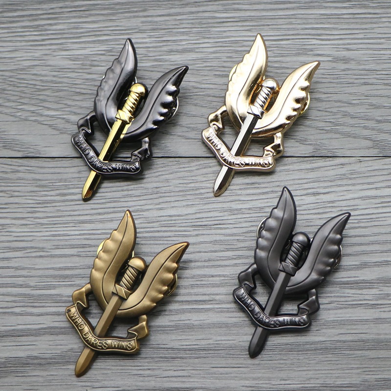 ARMY SPECIAL FORCES SAS WHO DARES WINS BADGE PIN | Shopee Malaysia
